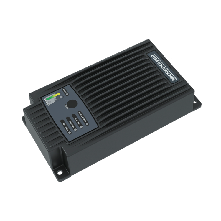 Compact and robust battery charger for all battery types with IP67.